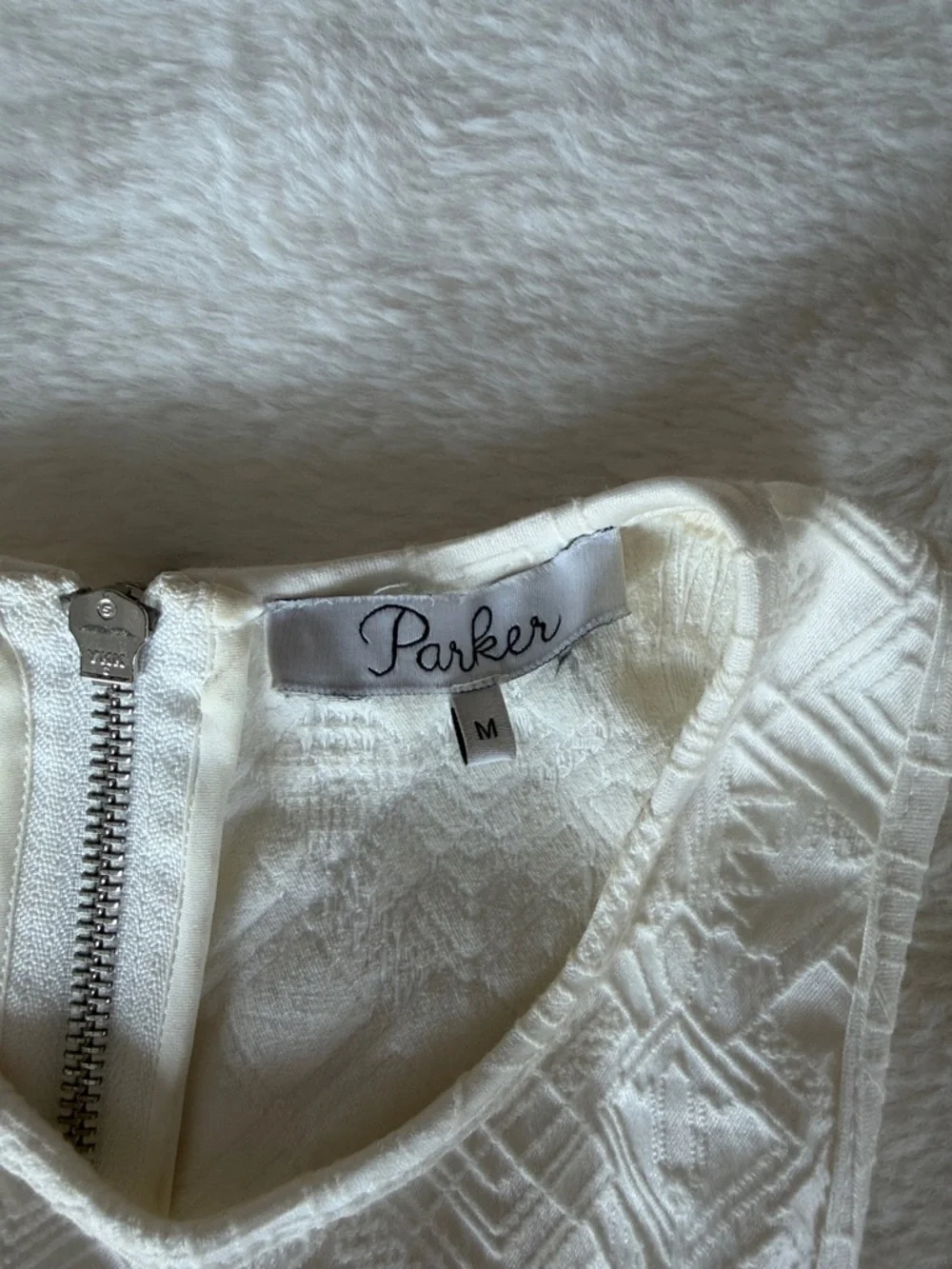 Parker | Dresses | Parker Cream Textured Fitandflare Mini Dress | Poshmark